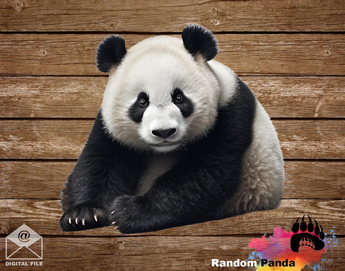 Digital Transparent Panda Photo – Random Panda