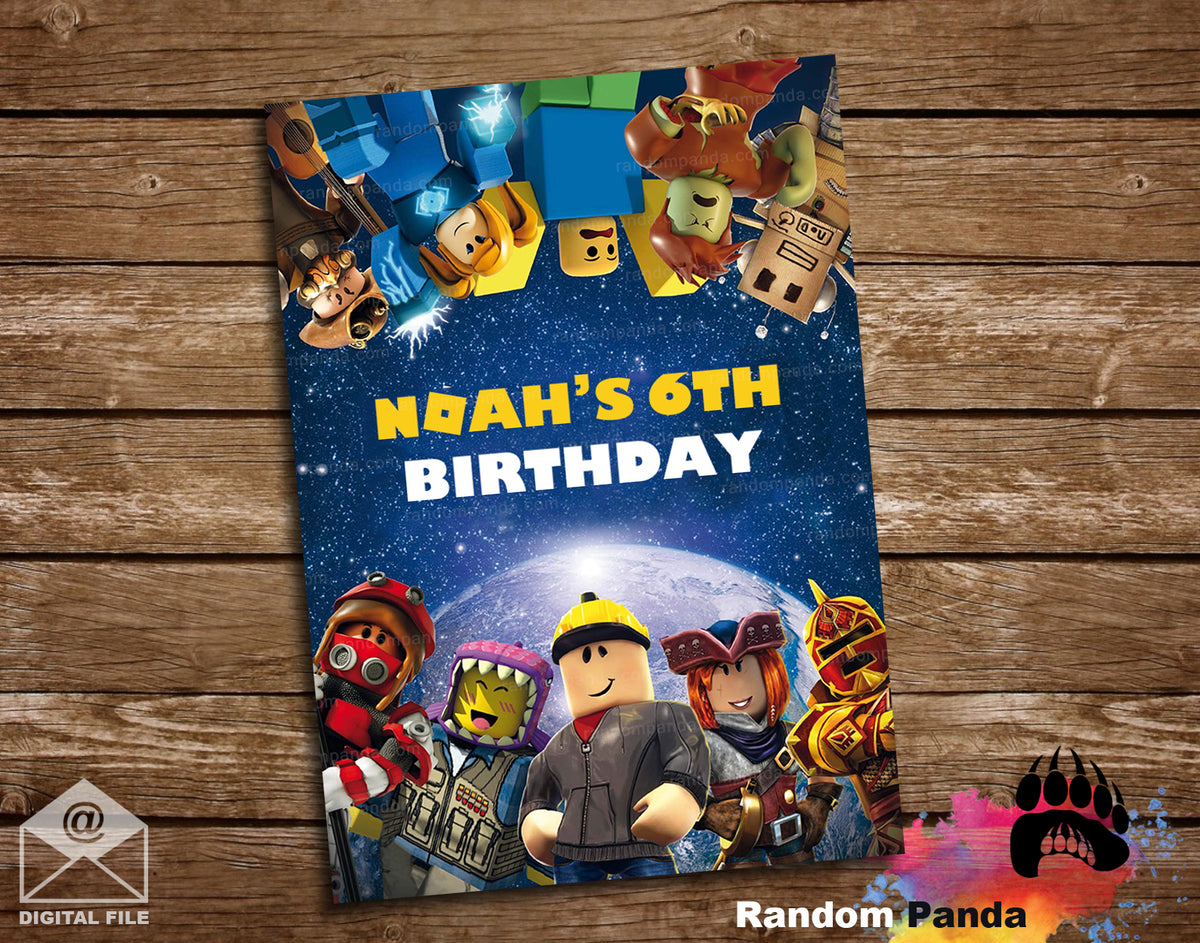Roblox Poster, Video Game Party Backdrop – Random Panda