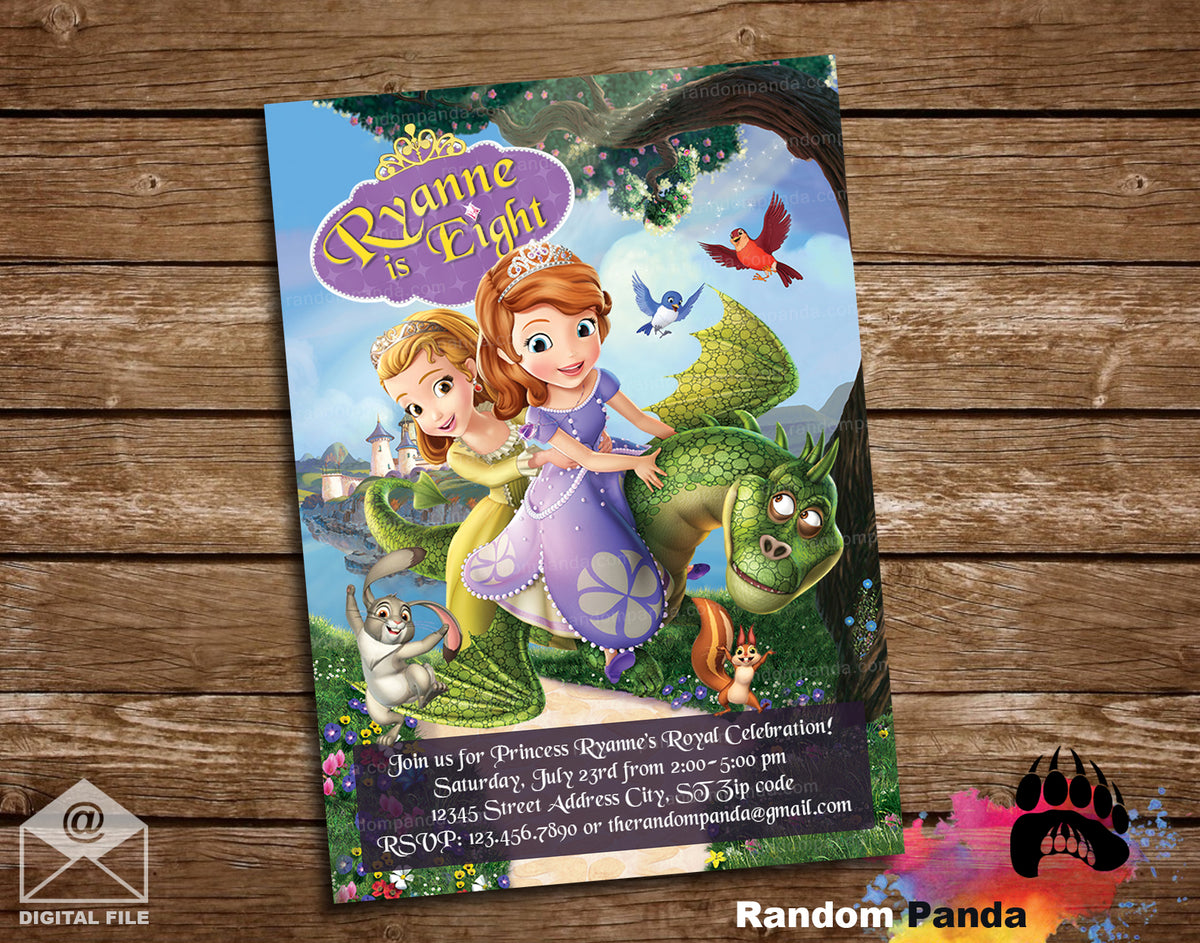 Sofia The First Invitatios Sofia The First Invitations General