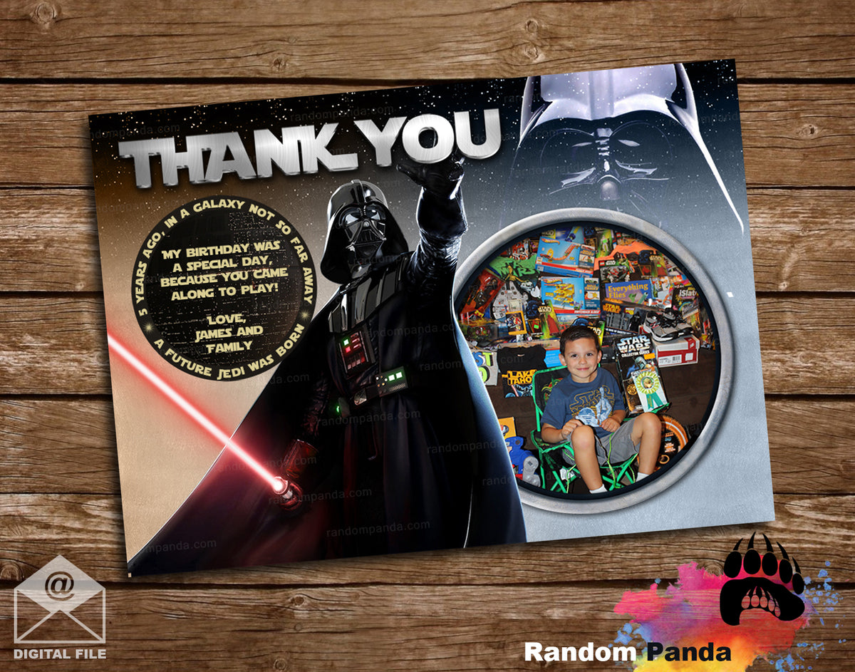 Darth Vader Thank You Card – Random Panda
